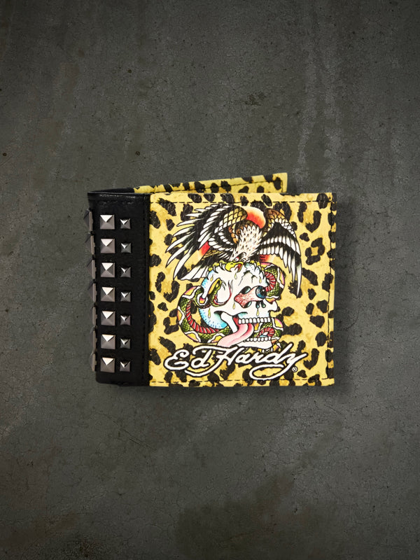 ED HARDY *STUDDED* LEOPARD PRINT WALLET – Clean Curriculums